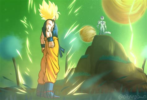 Goku Ssj 1 Vs Freezer Dragon Ball Dragon Ball Z Dragones