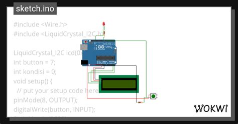 Led And Push Buttom Wokwi Esp32 Stm32 Arduino Simulator
