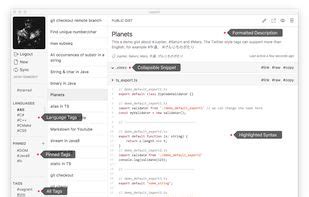 Lepton Lean Snippet Manager Based On Github Gist Alternativeto