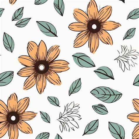 Premium Vector Flower Seamless Pattern Vector