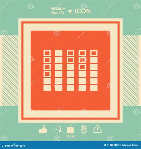 Spectrum Analyzer Equalizer Icon Stock Vector Illustration Of