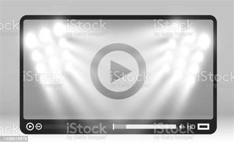 비디오 미디어 플레이어 웹 및 모바일 애플리케이션을 위한 인터페이스 벡터 일러스트 Eps10 감시에 대한 스톡 벡터 아트 및 기타 이미지 Istock
