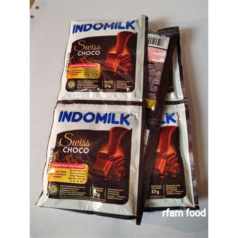 SUSU KENTAL MANIS SACHET INDOMILK COKELAT ISI 6 X 37 Gr SWISS CHOCO
