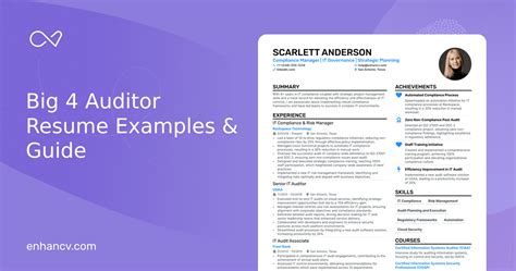 10 Big 4 Auditor Resume Examples And Guide For 2024