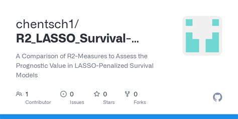 Github Chentsch1r2lassosurvival Models A Comparison Of R2 Measures To Assess The
