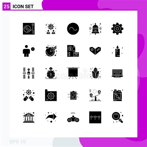 Set Of 25 Modern Ui Icons Symbols Signs For Avatar Detail Sound Create Back Stock Vector