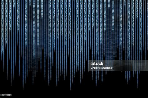 computer data matrix vertical digital binary code moving motion