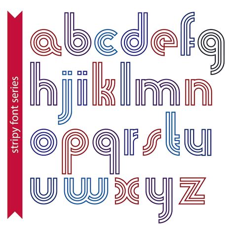 premium vector double lines rounded font vector lined drop caps