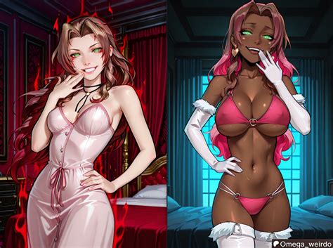 Rule 34 Aerith Gainsborough Ai Generated Bed Bedroom Bikini Boots