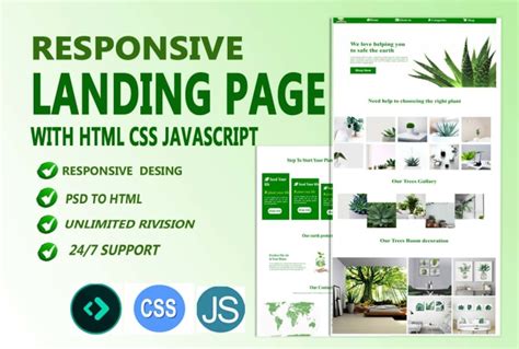 do exclusive reponsive html landing page design by emuemu341 fiverr