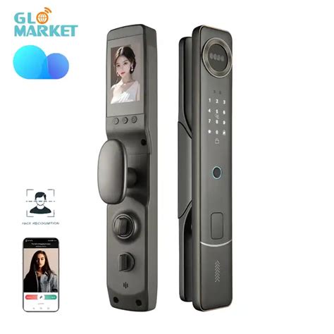 Glomarket Video Intercom Face Door Lock With Camera Real Time Monitoring Digital Fingerprint D
