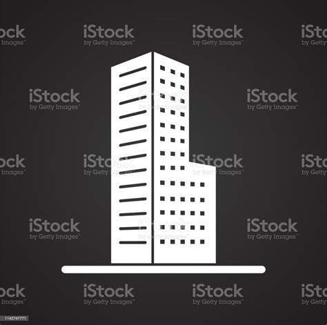 그래픽 및 웹 디자인에 대 한 배경 건물 아이콘입니다 간단한 벡터 기호입니다 웹 사이트 버튼 또는 모바일 앱에 대 한 인터넷 개념 기호입니다 0명에 대한 스톡 벡터 아트 및