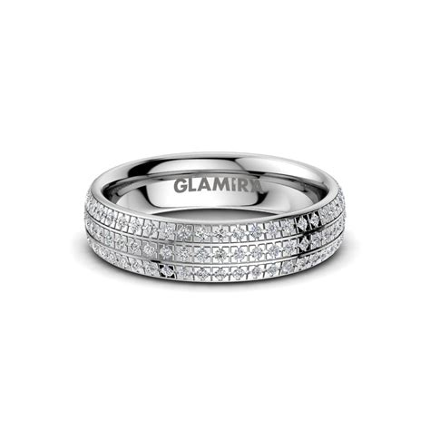 Order White Gold Zirconia Wedding Ring Circules Vitae 6 Mm