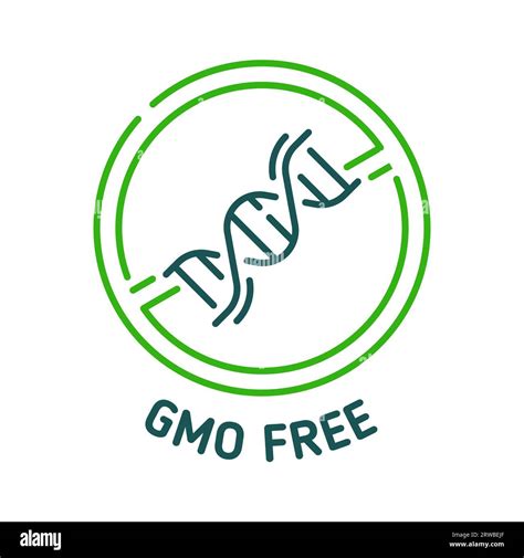 Gmo Free Icon And Sign For Non Genetically Modified Product Label