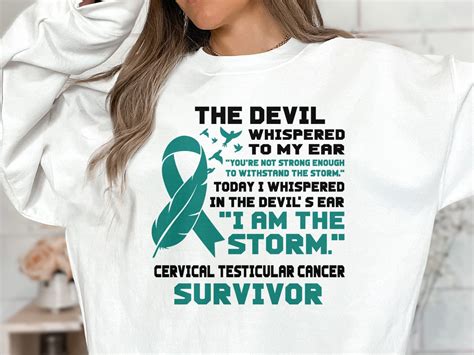 Cervical Testicular Cancer Survivor Svg Cervical Cancer Etsy
