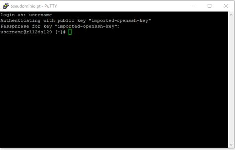 Webtuga Acesso Ssh Em Windows Via Putty Com Chave Publicaprivada