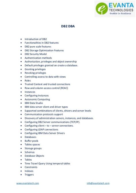 Ibm Db2 Online Training Db2 Training Online