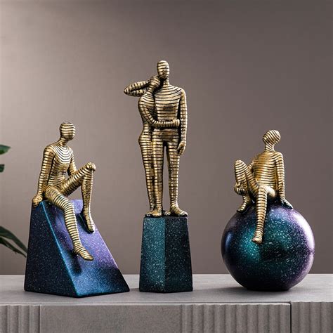 Modern Abstract Thinker Statue Resin Statue Home Decoration Reading
