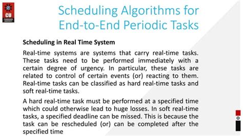 Scheduling Algorithm In Real Time System Ppt