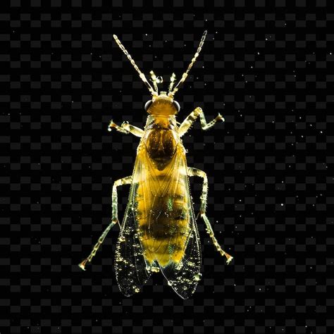 Premium Psd A Cockroach With A Yellow Body And A Black Background