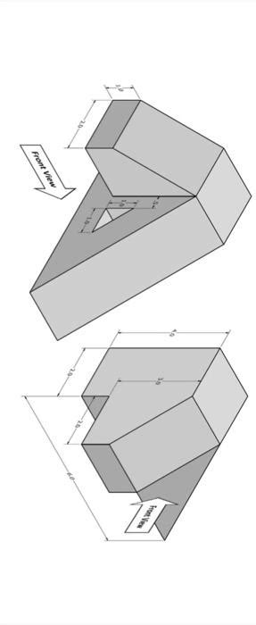 solved sketch the front view top view and right view of