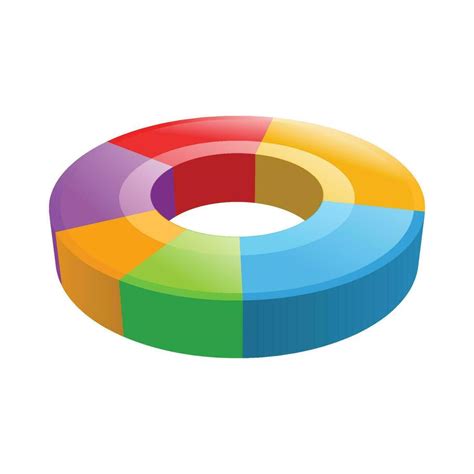 D Colorful Pie Chart Isolated Useful Infographic Element Vector Art At Vecteezy