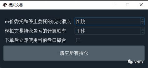 vn py v 本地模拟交易 主题 VeighNa量化社区