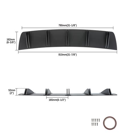 Rear Bumper Diffuser Fin Spoiler Lip Splitter For Lexus Gs300 Gs350 2013 2020 Ebay