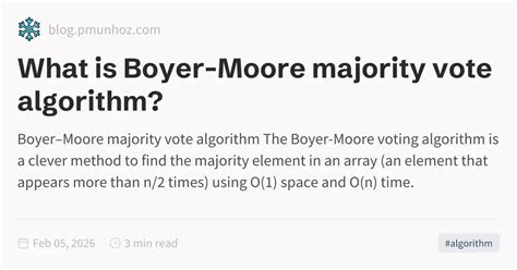 What Is Boyer Moore Majority Vote Algorithm