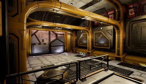 Ue4科幻空间站场景 自己第一个完整的场景作品模型 场景空间建筑 作品模型 Cg模型网