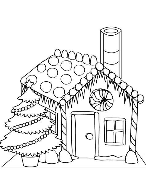 Gingerbread House And Christmas Tree