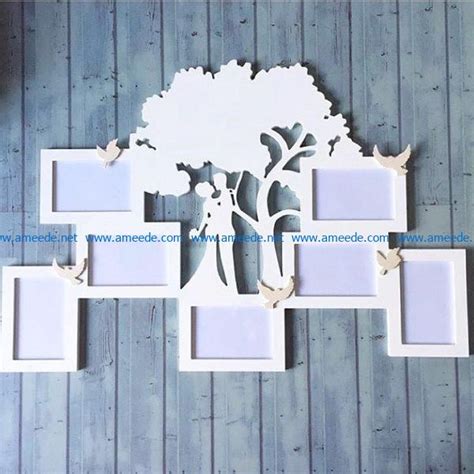 Couple Frame And Tree File Cdr And Dxf Free Vector Download For Laser Cut Free Download Vector