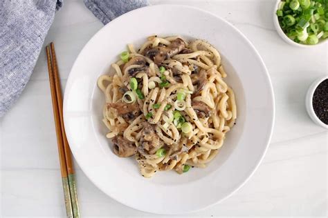 20 Minute Creamy Mushroom Miso Udon Plant Based Jess