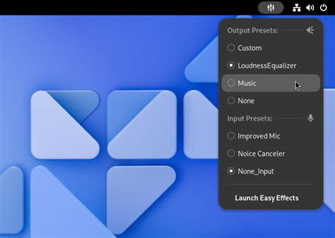 Review Easyeffects Preset Selector Version Gnome Shell Extensions