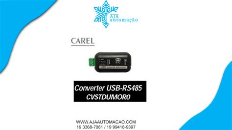 Cvstdumor0 Conversor Serial Rs485 Usb Distribuidora Carel Aja Automação