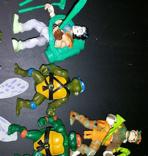 Rare Original Vintage Tmnt Ninja Turtle Lot 11 Figures Some Squishy