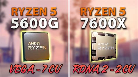 Ryzen 5 5600g Vs 7600x Igpu Comparison Youtube