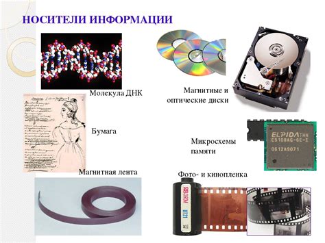 Виды машинных носителей информации