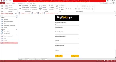 Create Database Application In Microsoft Access With Attracting Ui By