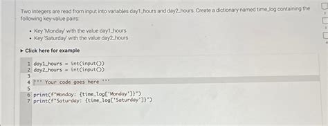 Solved Two Integers Are Read From Input Into Variables