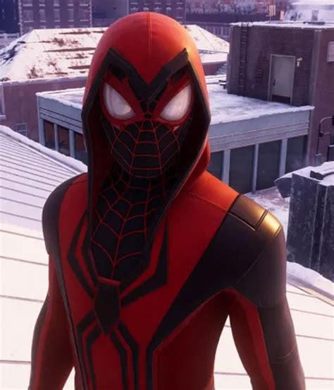 Spider Man Miles Morales Cowl Jacket Hooded Jackets Masters