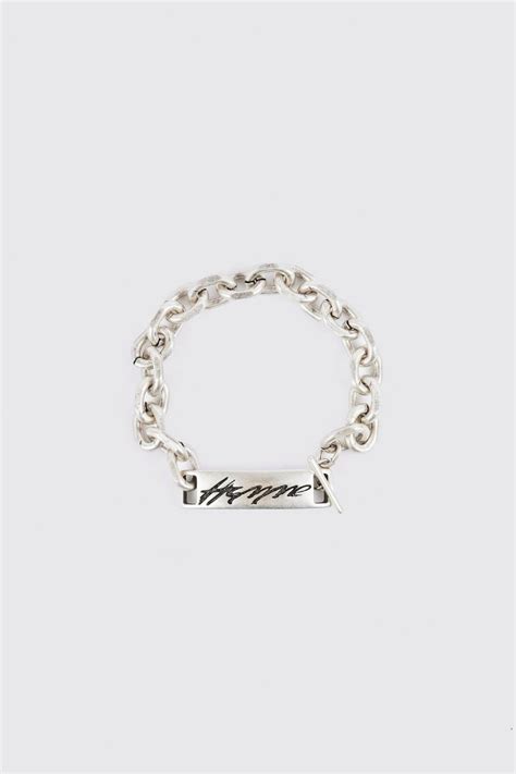 Homme Chunky Chain Bracelet Boohoo Uk