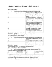 C Docx CHAPTER MULTIVARIATE CORRELATIONAL RESEARCH MULTIPLE CHOICE Which Of The