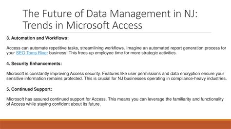 Ppt The Future Of Data Management In Nj Trends In Microsoft Access