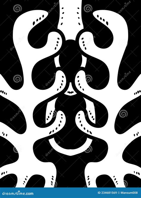 Black And White Of Abstract Background Stock Illustration