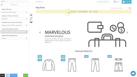 How To Set The Layout Of The Main Menu Prestashop 17 Youtube