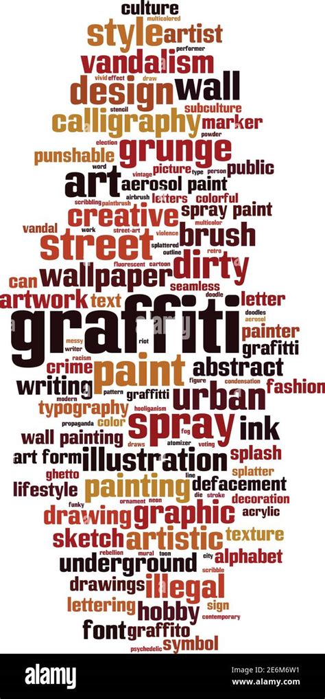 Graffiti Word Cloud Concept Collage Made Of Words About Graffiti