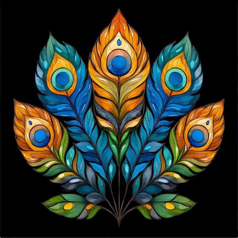 Peacock Stained Glass Stock Illustrations 223 Peacock Stained Glass