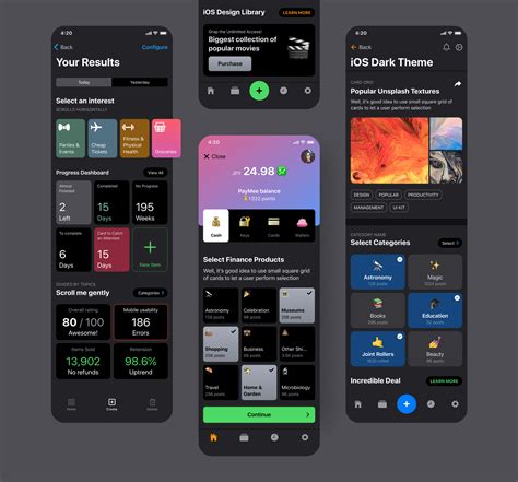 IOS Design Kit For Figma Dark Mode Theme Behance