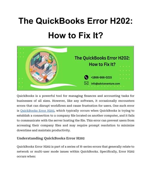 PPT The QuickBooks Error H How To Fix It PowerPoint Presentation ID